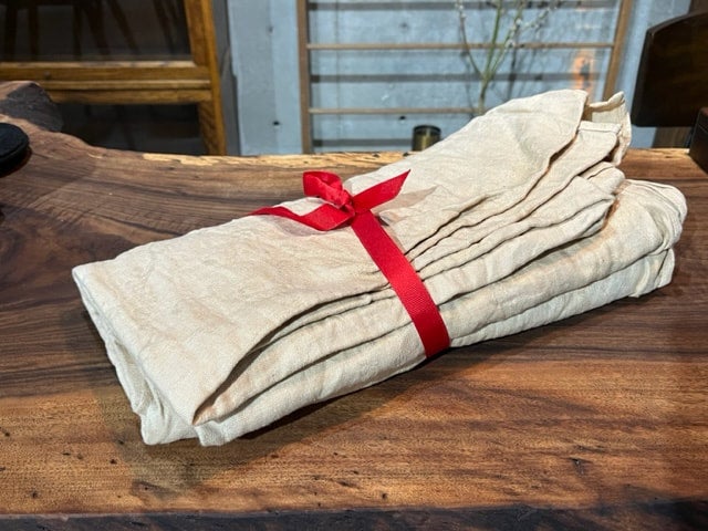Tea Stained Linen Tablecloth | Fox & Moon Tea